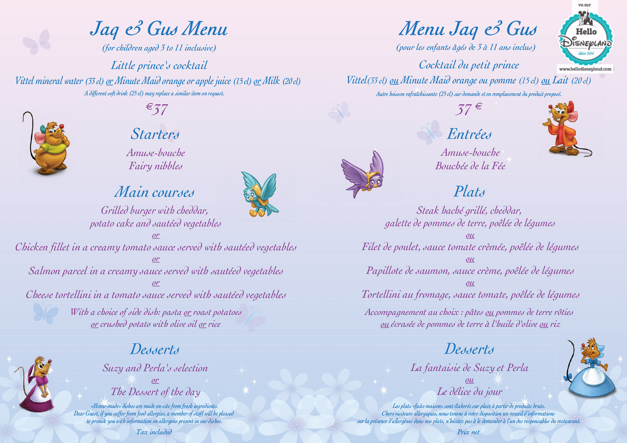 Parcs Disney et Disney Village : Menus & Cartes des restaurants de ...