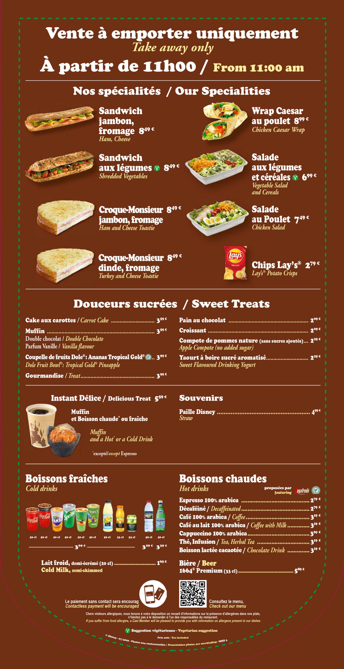 Parcs Disney et Disney Village : Menus & Cartes des restaurants de ...