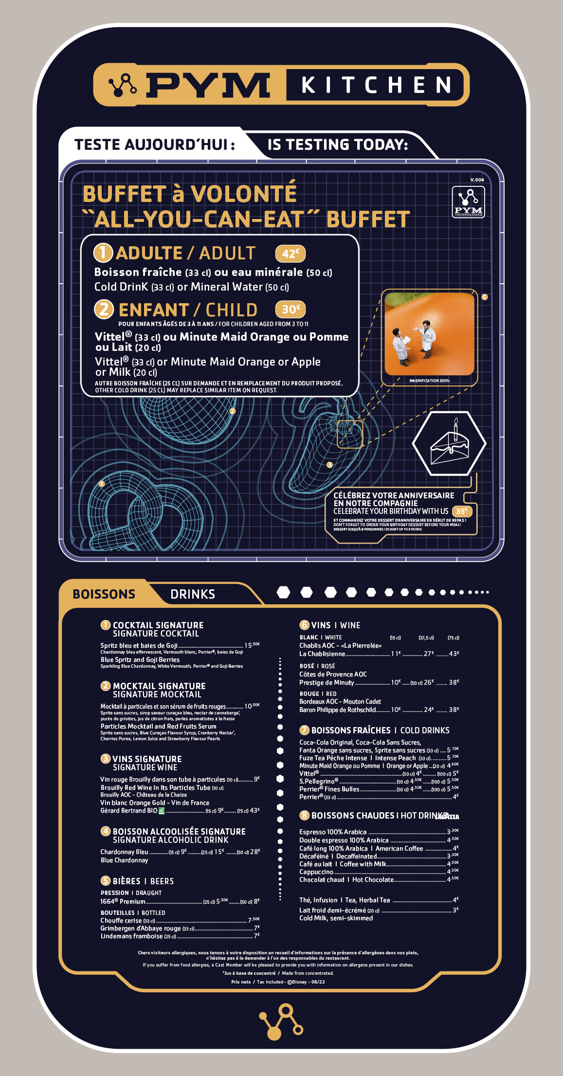 Pym Kitchen - Le buffet d'Avengers Campus à Disneyland Paris